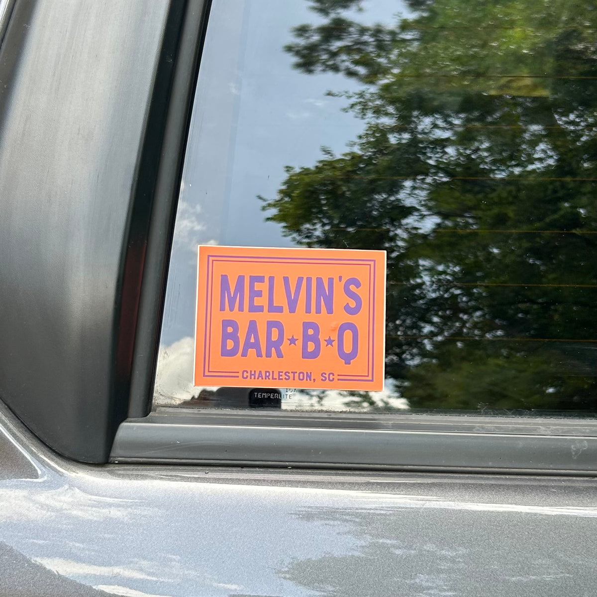 Orange Melvin’s Bar-B-Q Sticker – Melvin's BBQ