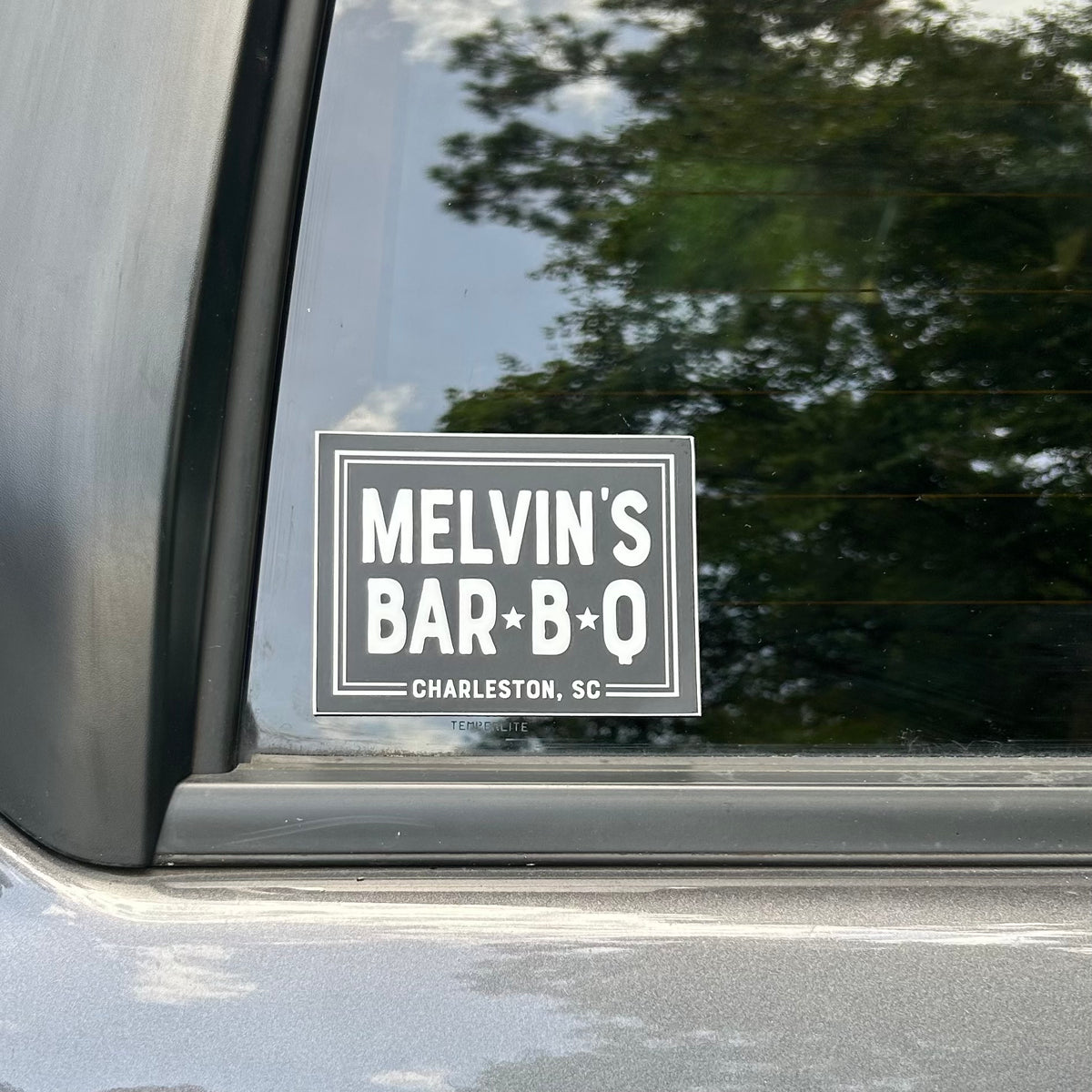 Black & White Melvin’s Bar-B-Q Sticker – Melvin's BBQ