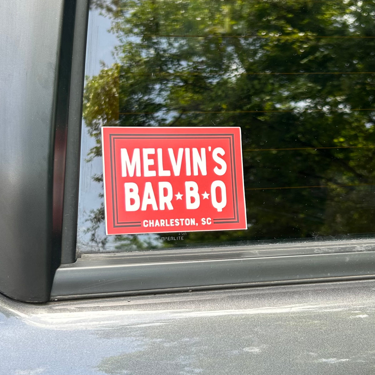 Red Melvin’s Bar-B-Q Sticker – Melvin's BBQ