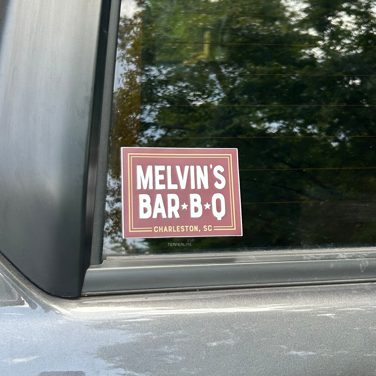 Maroon & Gold Melvin’s Bar-B-Q Sticker – Melvin's BBQ