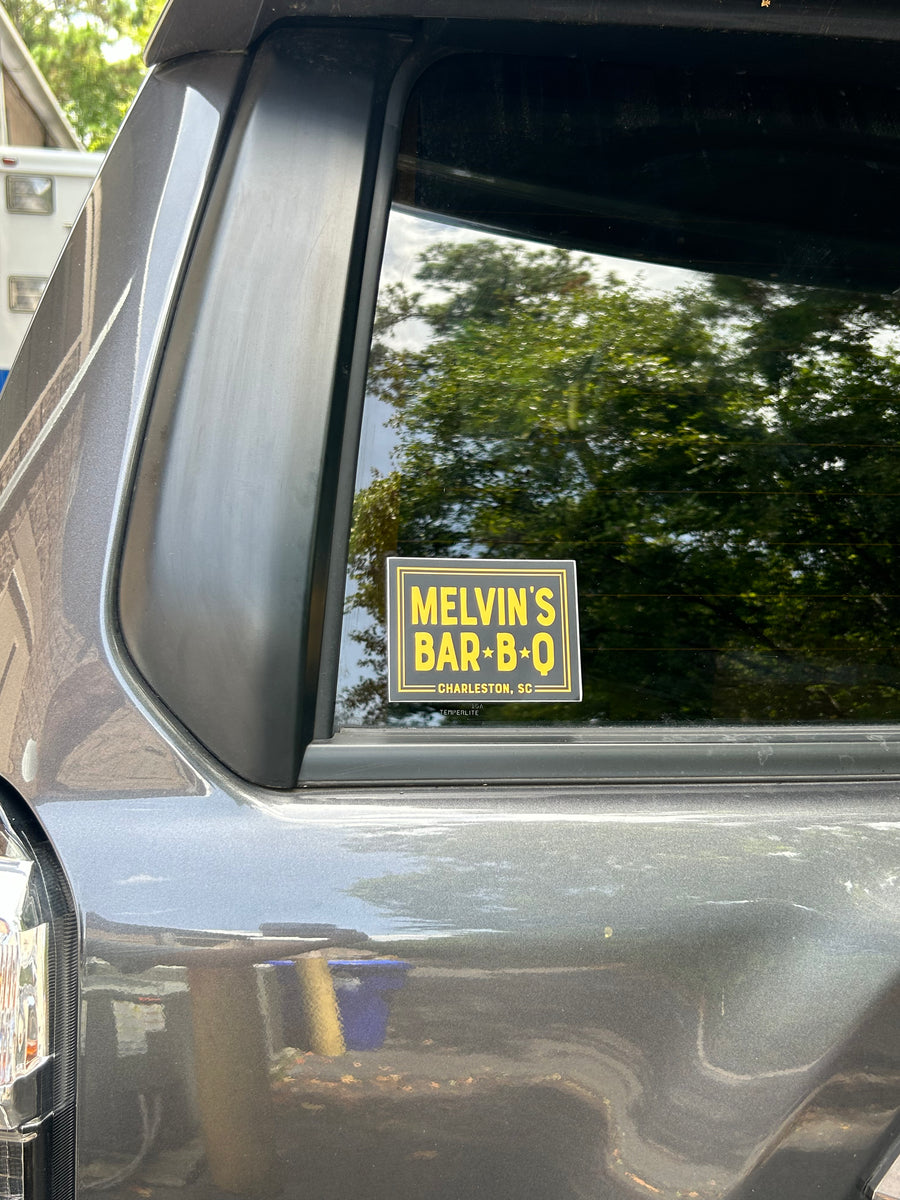Black & Gold Melvin’s Bar-B-Q Sticker – Melvin's BBQ