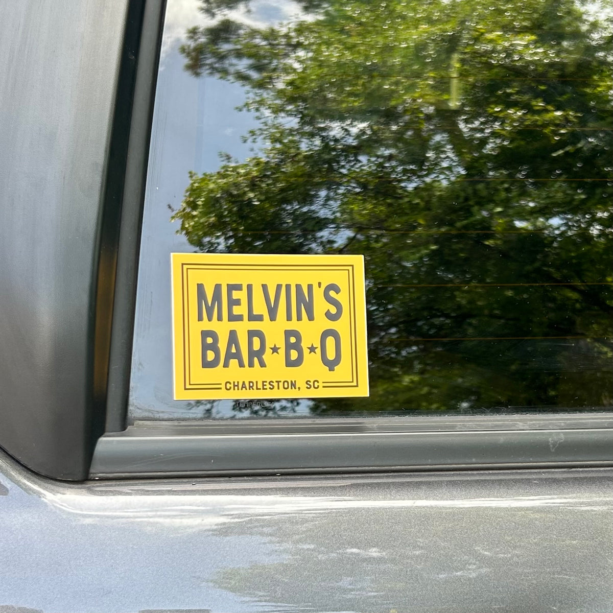 Yellow Melvin’s Bar-B-Q Sticker – Melvin's BBQ